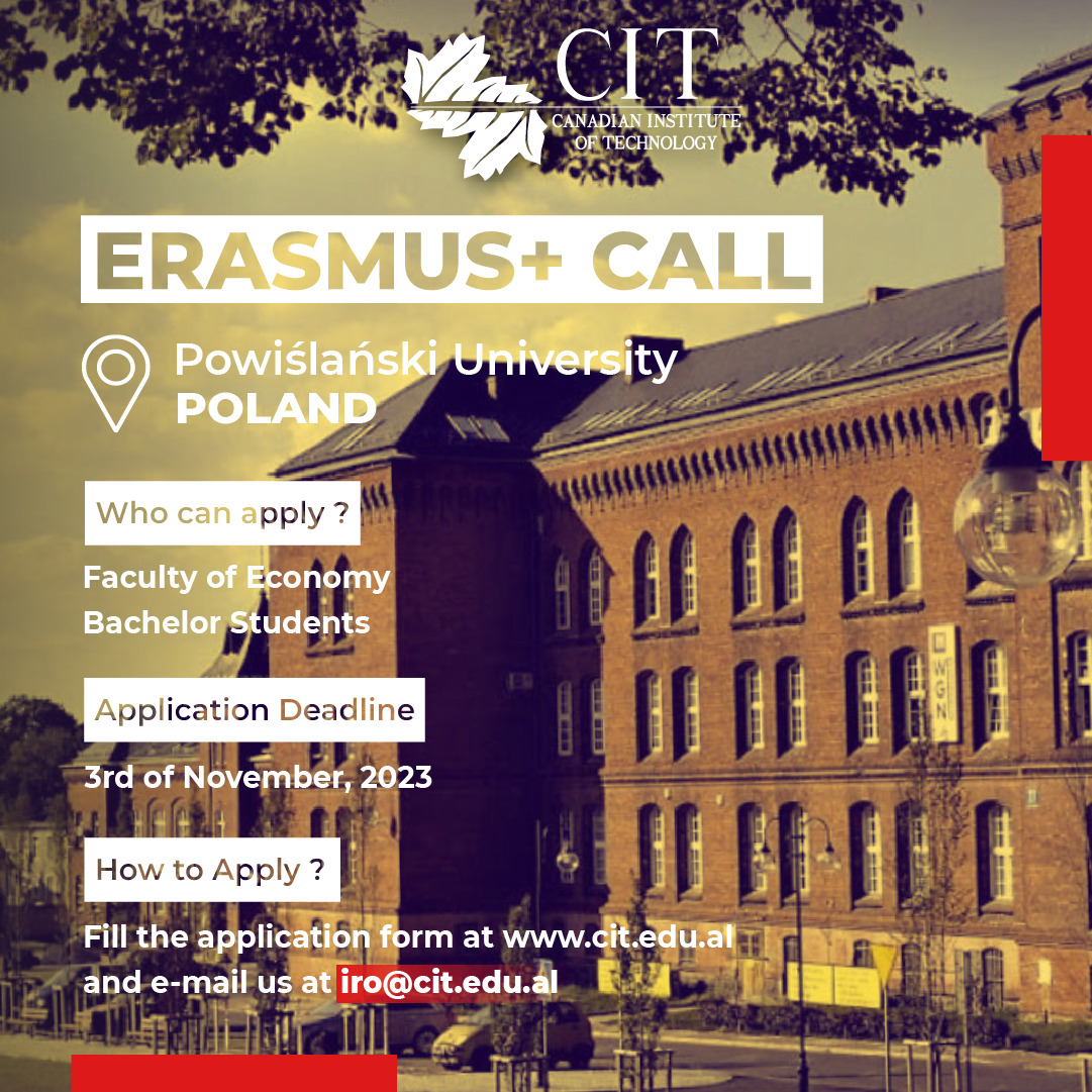 CALL FOR APPLICATIONS ERASMUS+ | Powiślański University, Poland ...
